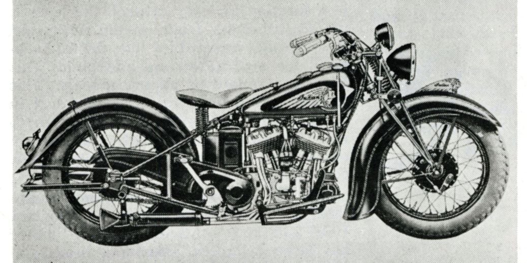 Vintage Indian Motorcycle Drawing