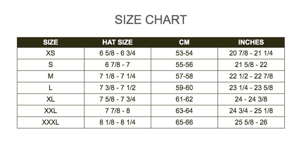 Motorcycle Helmet Sizing Chart | Reviewmotors.co