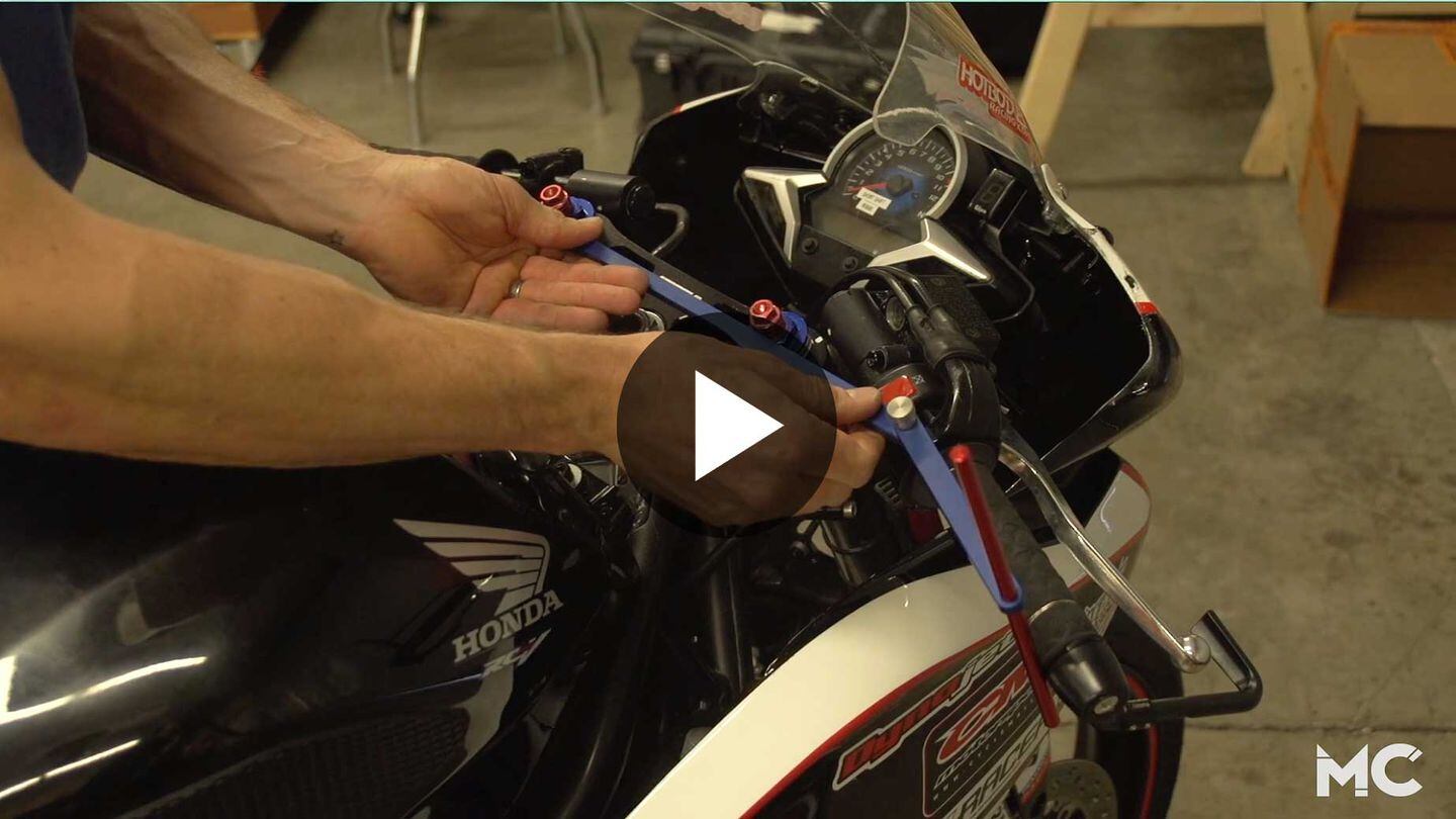 VIDEO HOW-TO: Aligning Clip-On Handlebars In the MC GARAGE | Motorcyclist
