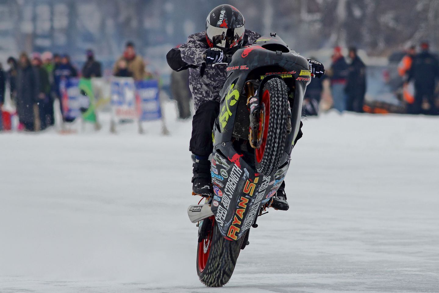 Fastest Wheelie On Ice | Motorcyclist