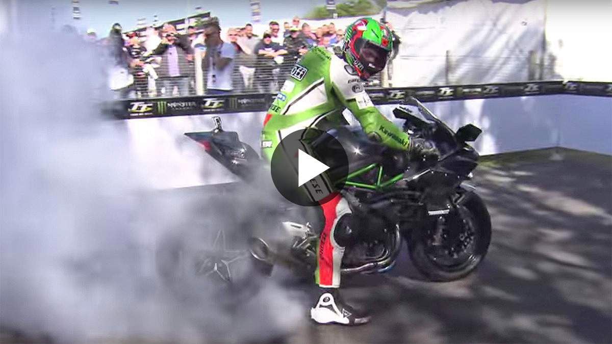 ONBOARD THE SUPERCHARGED KAWASAKI H2R AT IOMTT | Motorcyclist