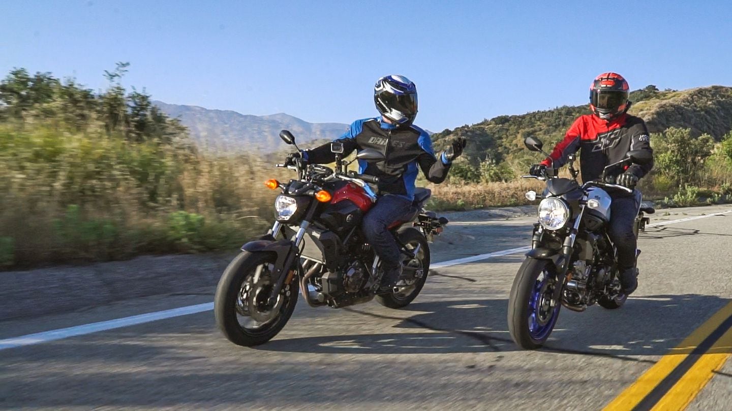 2017 Suzuki SV650 vs Yamaha FZ-07 Comparison Video | Motorcyclist
